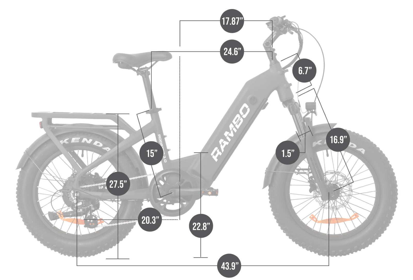 Rambo 750W Rooster 3.0 High Performance Step-Thru Electric Bike
