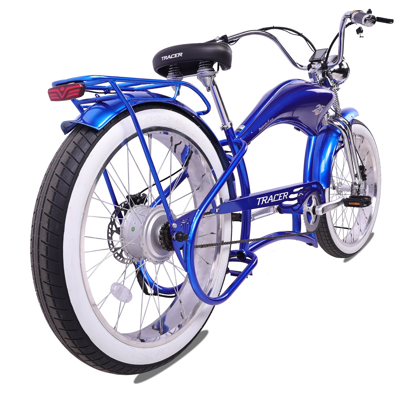 Tracer 800W Twenty5 Chopper Stretch Cruiser Electric Bike