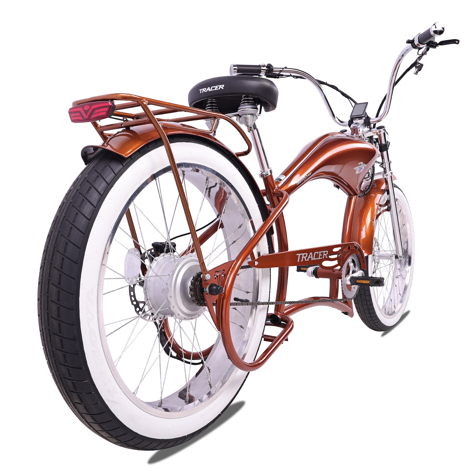 Tracer 800W Twenty5 Chopper Stretch Cruiser Electric Bike