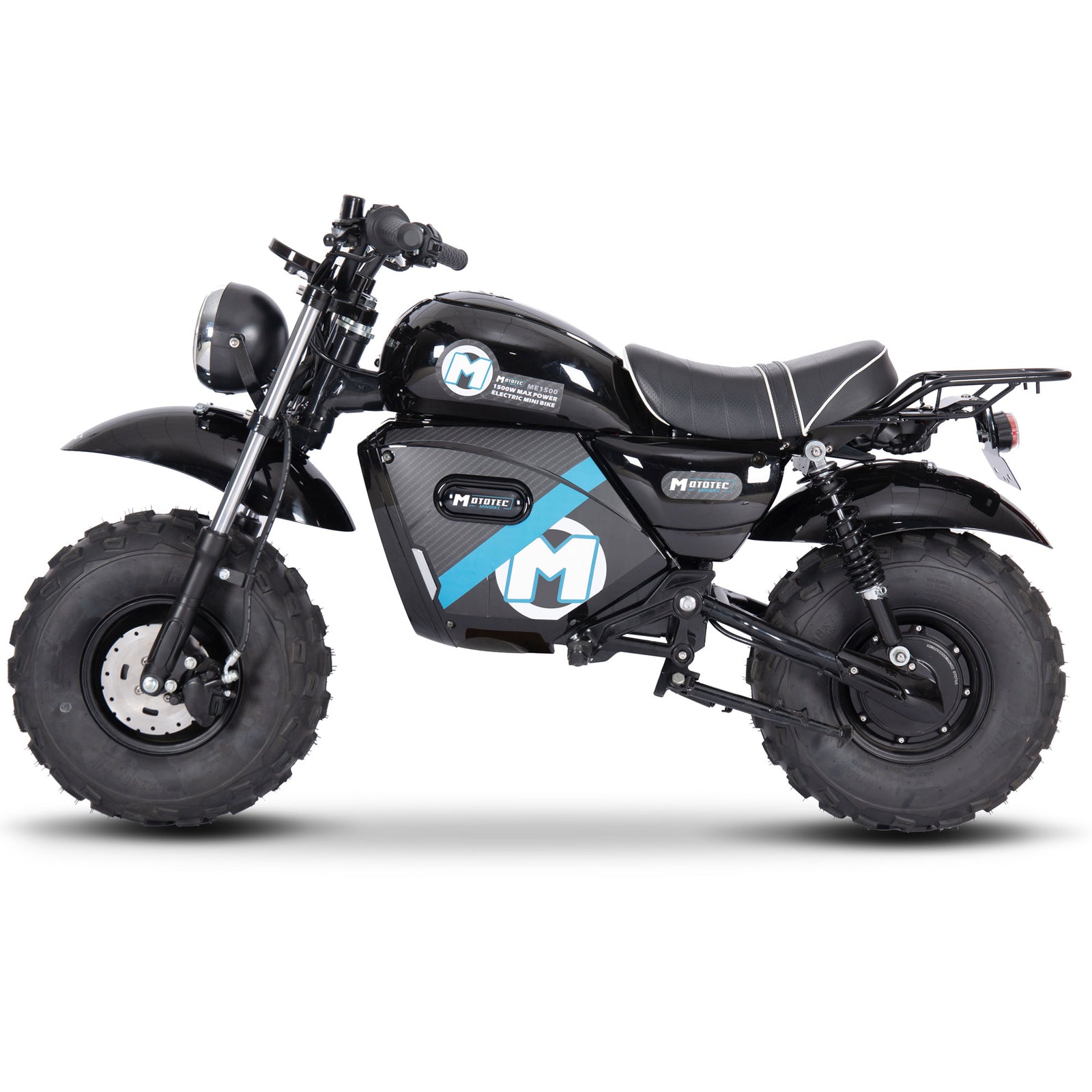 MotoTec 60V 1500W Lithium Mini Bike | 28 MPH Top Speed, Adjustable