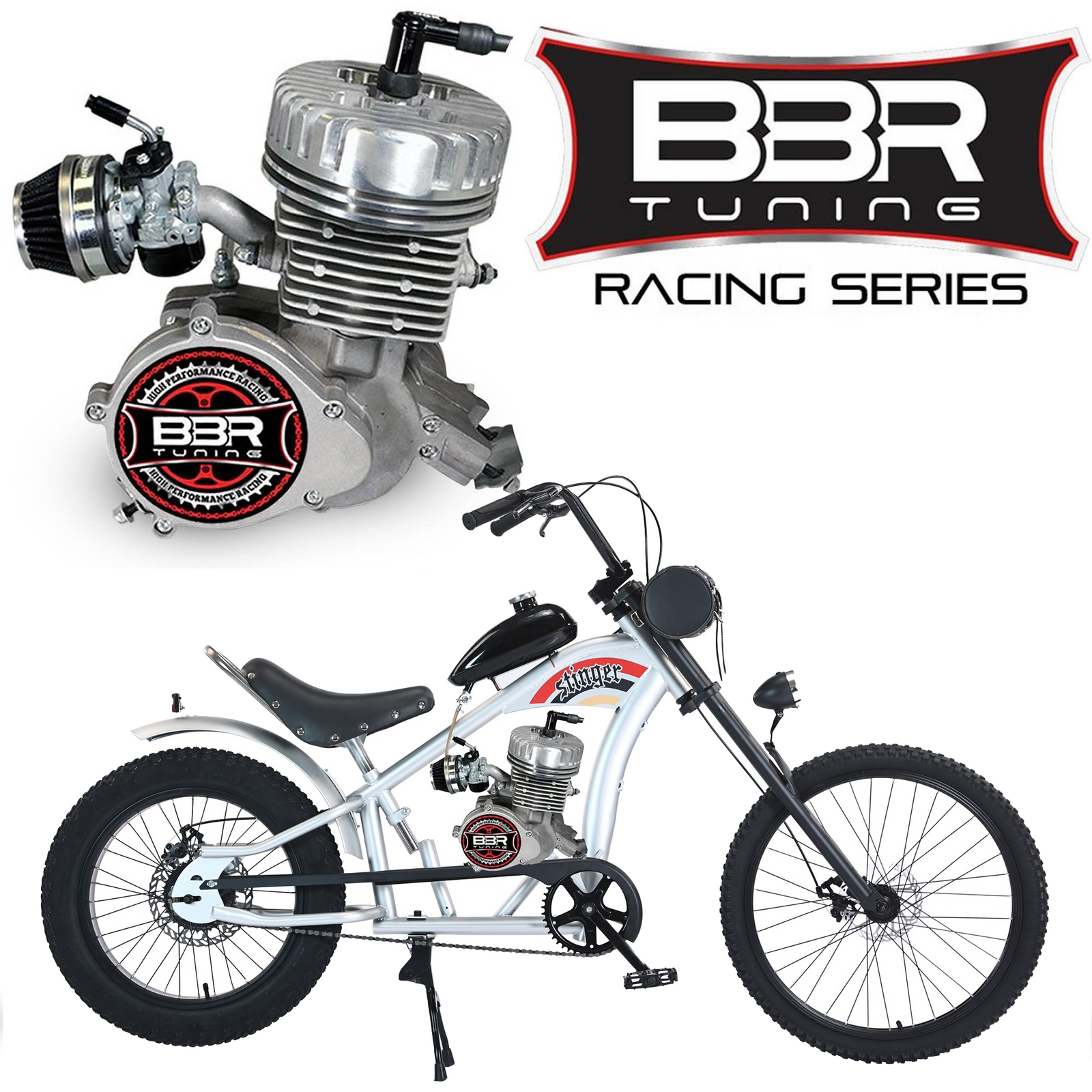 Stinger Motorized Bike + BBR Tuning 2-Stroke Stage 4 Performance Engin