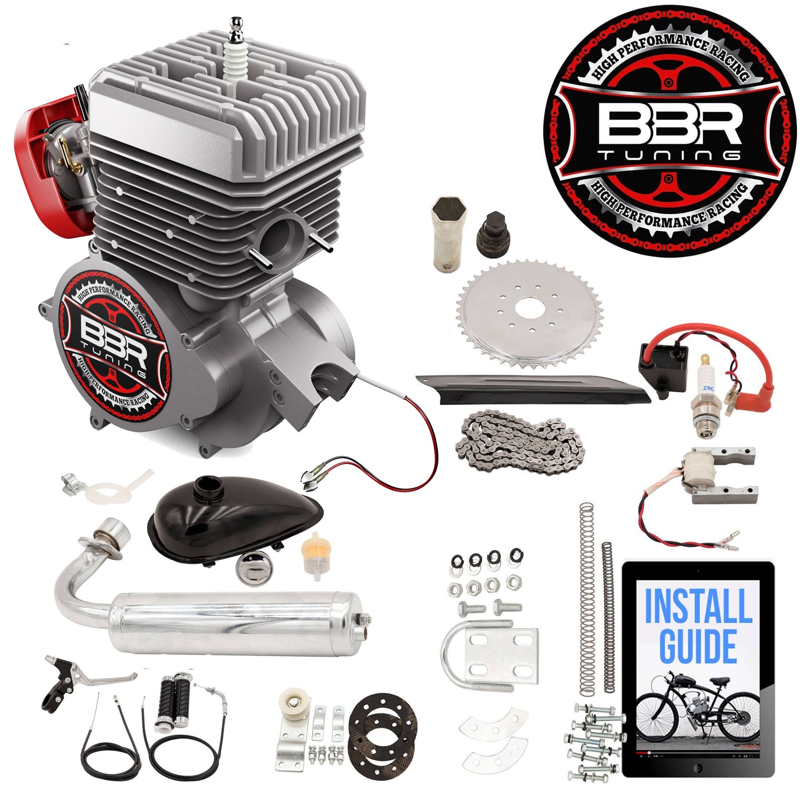 100cc Engine - BBR Tuning 80/100cc 2-Stroke Motorized Bicycle Kit