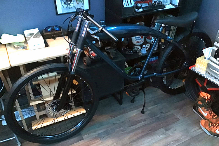 BBR Tuning F-ZERO Motor-Ready Motorized Bicycle - Brushed Aluminum