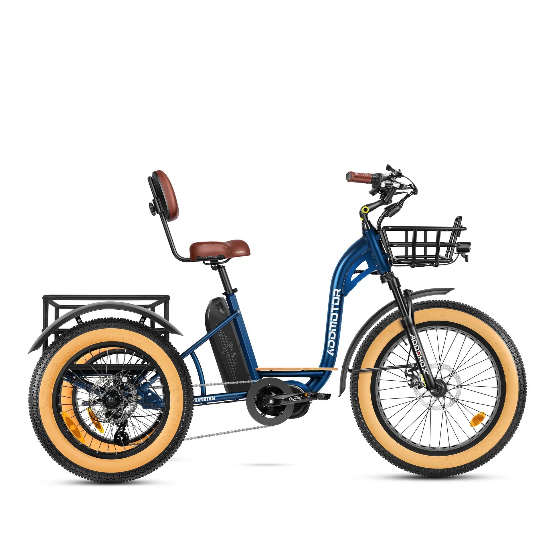Addmotor 1000W 48V Grandtan Turbo Trike Mid Drive Fat Tire Electric Bi