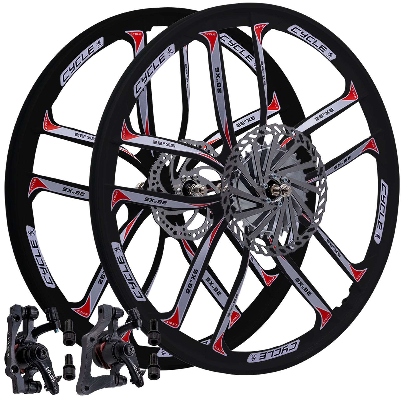 BBR Tuning 26 Inch Heavy Duty 10 Spoke STAR Motorized Bike Mag Wheel S