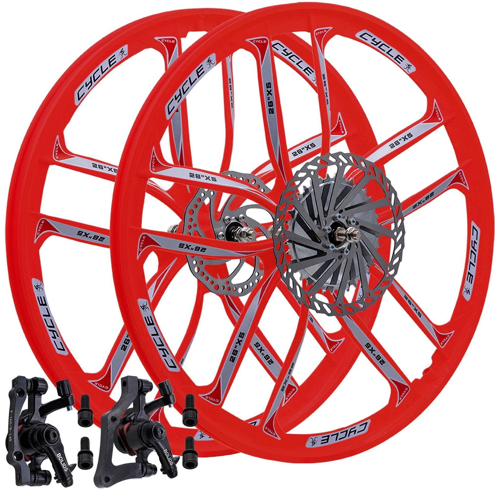 BBR Tuning 26 Inch Heavy Duty 10 Spoke STAR Motorized Bike Mag Wheel S