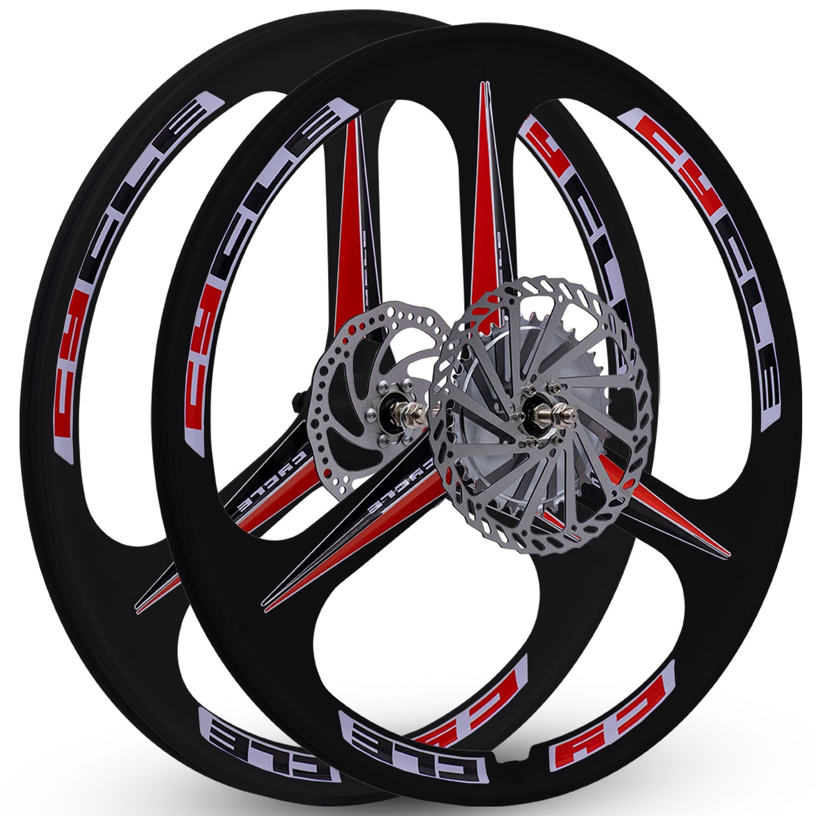 BBR Tuning 26 Inch Heavy Duty 3 Spoke Motorized Bike Mag Wheel Set