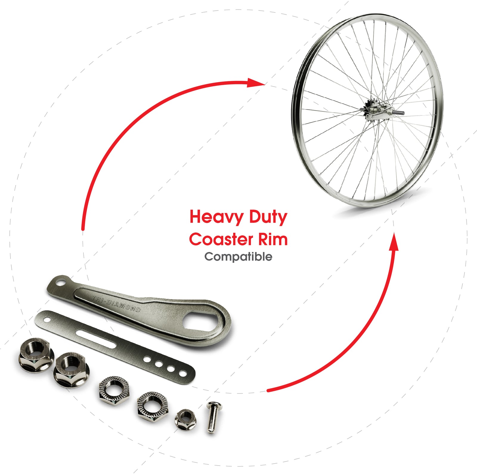 BBR Tuning HEAVY DUTY 12 Gauge 26 Inch x 1.5 Inch Rear Coaster Rim Har