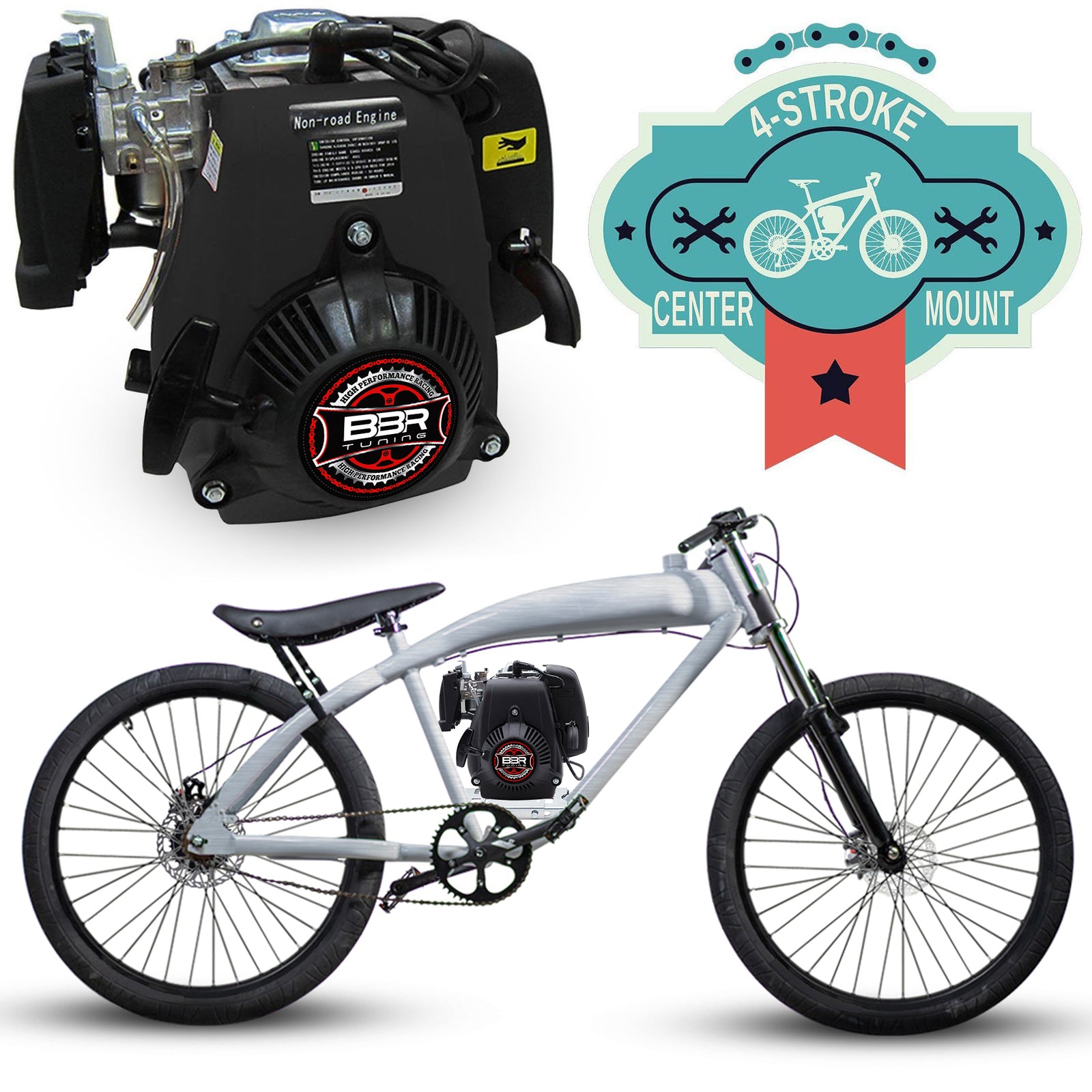 Motorized Bike F-Zero 4 Stroke Chain Drive | BikeBerry.com